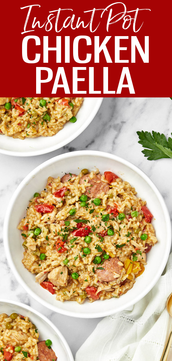 Instant Pot Chicken Paella {Fast + Easy} - Eating Instantly